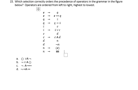 Solved Given The Attribute Grammar Below Which Of The 