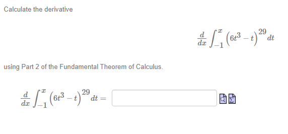 Solved Calculate the derivative using Part 2 of the | Chegg.com