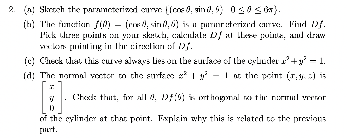 Solved (a) Sketch the parameterized curve | Chegg.com