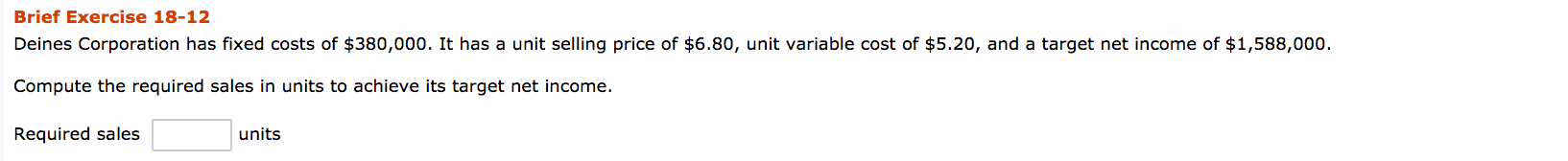 Solved Brief Exercise 18-12 Deines Corporation has fixed | Chegg.com