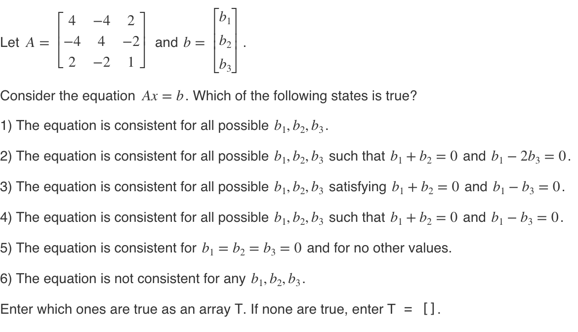 Solved b₁ Let A = -4 4 -2 and b = b₂ 2 -2 Consider the | Chegg.com