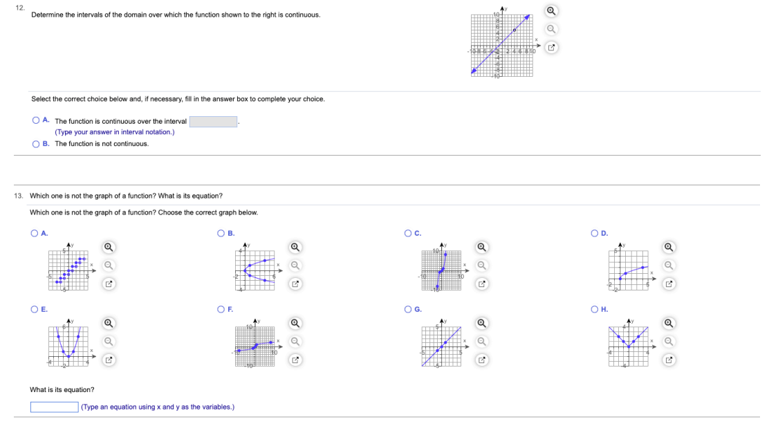 Solved 12. Determine the intervals of the domain over which | Chegg.com