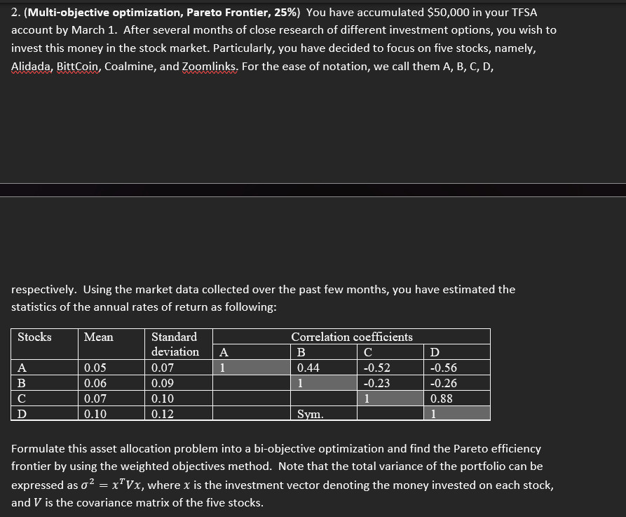 2 Multi Objective Optimization Pareto Frontier