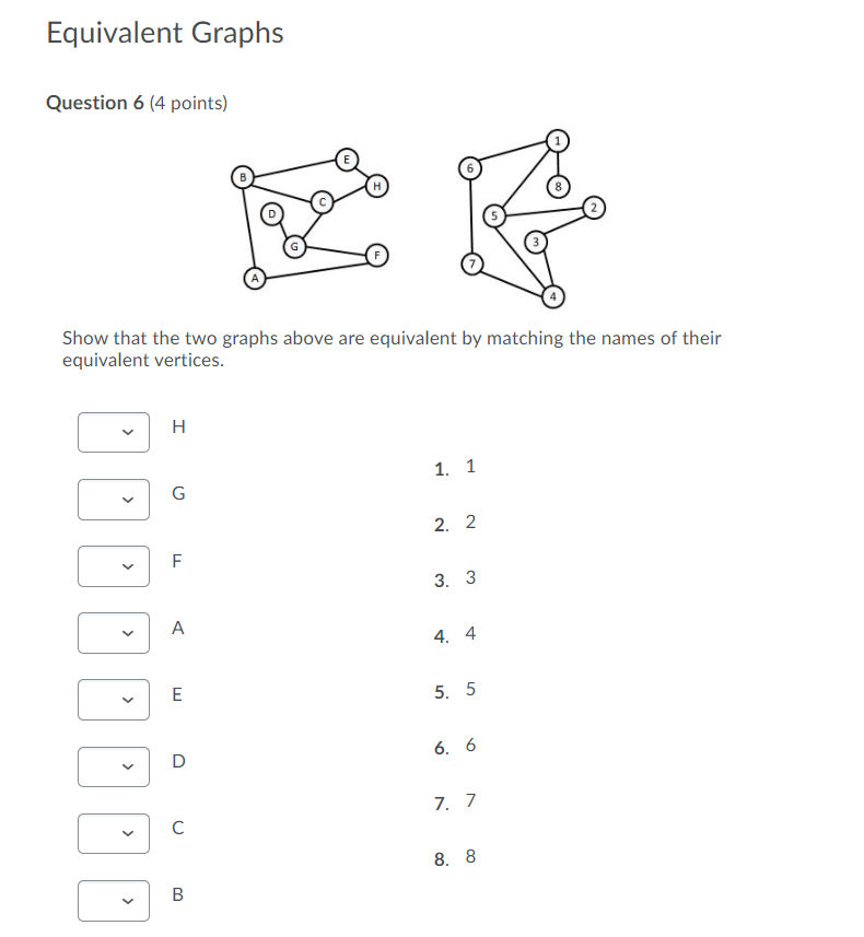 Solved Graph Theory Graph Properties Question 5 (3 points) E | Chegg.com