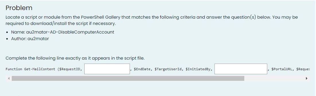 Solved Problem Locate a script or module from the PowerShell | Chegg.com