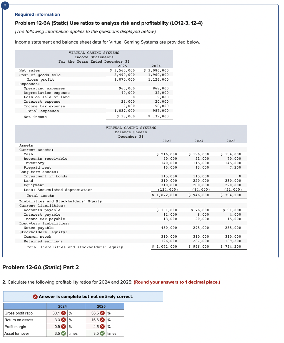 Solved Required information Problem 12-6A (Static) Use | Chegg.com