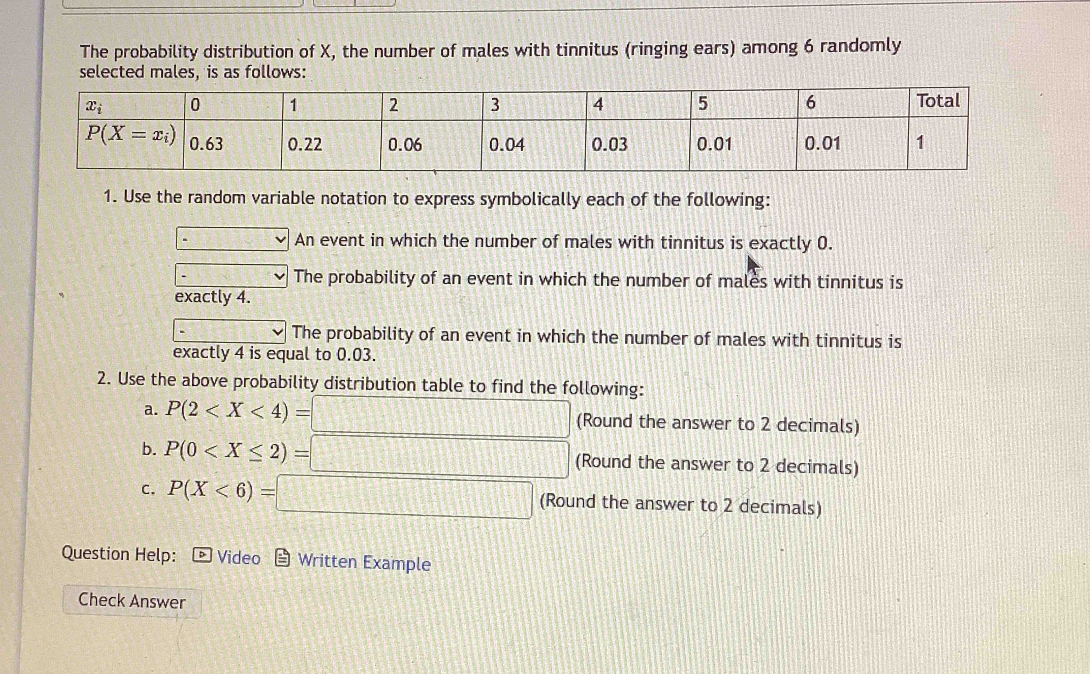 Solved The probability distribution of x, ﻿the number of | Chegg.com