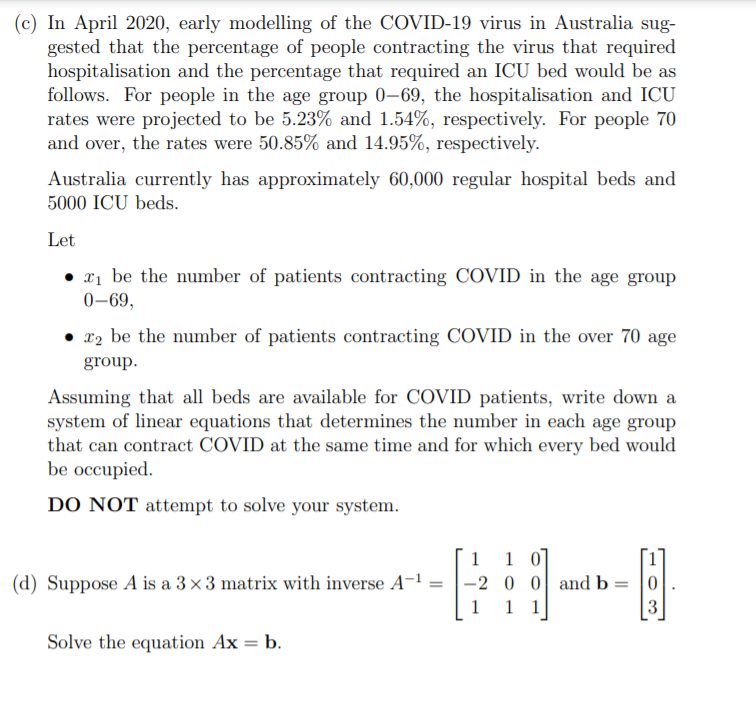 Solved A Suppose A Is A 3 X 4 Matrix B Is A 4 X 4 Matrix