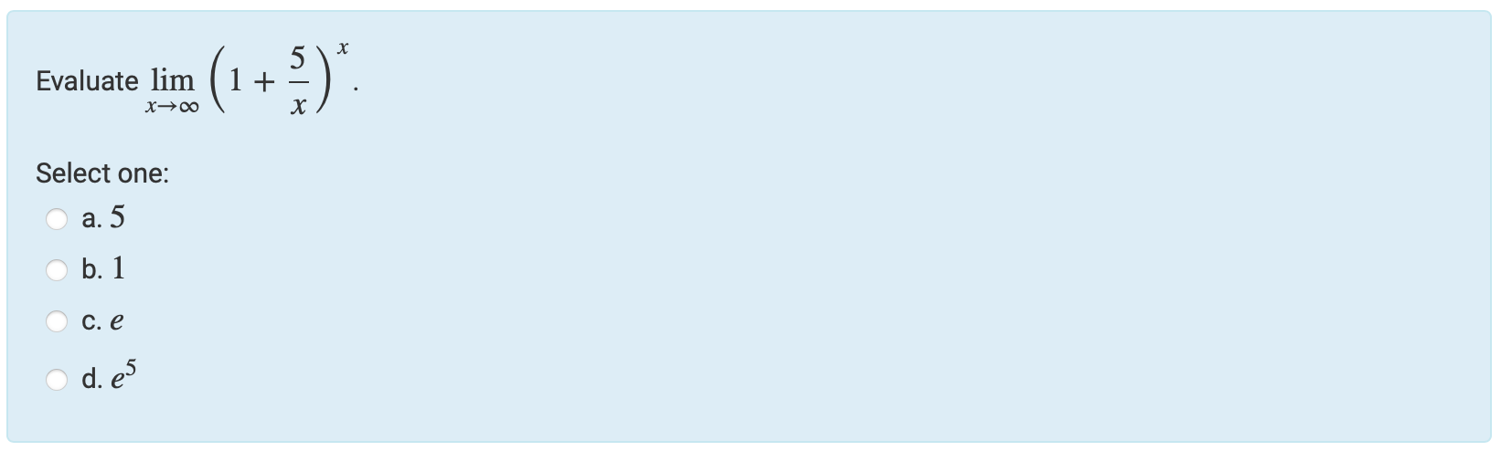 Solved Evaluate limx→0(x1−x1) Select one: a. −1/2 b. −1 c. 0 | Chegg.com