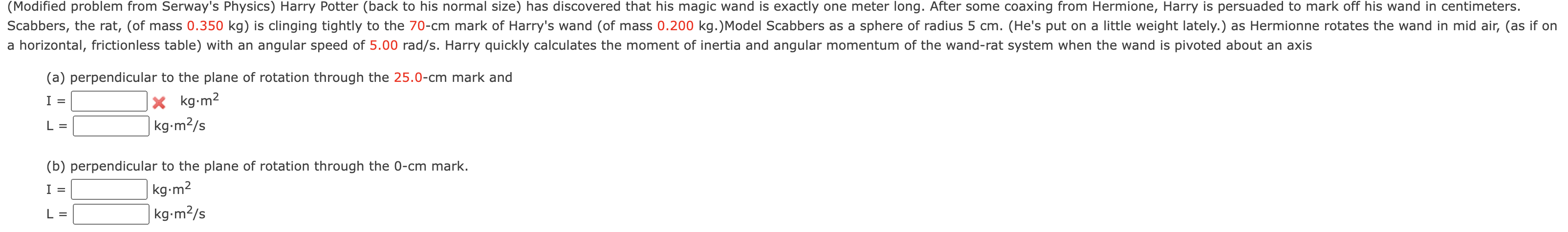 Solved Harry Potter (back to his normal size) ﻿has | Chegg.com