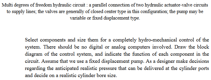 Consider the two-axis hydraulic motion system. The | Chegg.com Consider the two-axis hydraulic motion system. The | Chegg.com