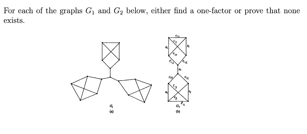 Solved For each of the graphs G1 and G2 below, either find a | Chegg.com