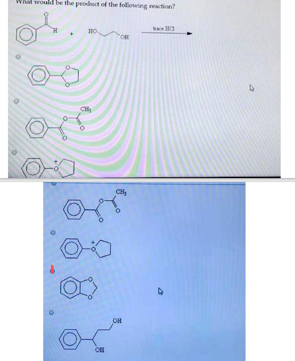 Solved What would be the product of the following reaction? | Chegg.com
