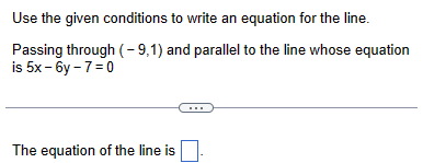 Solved Use the given conditions to write an equation for the | Chegg.com