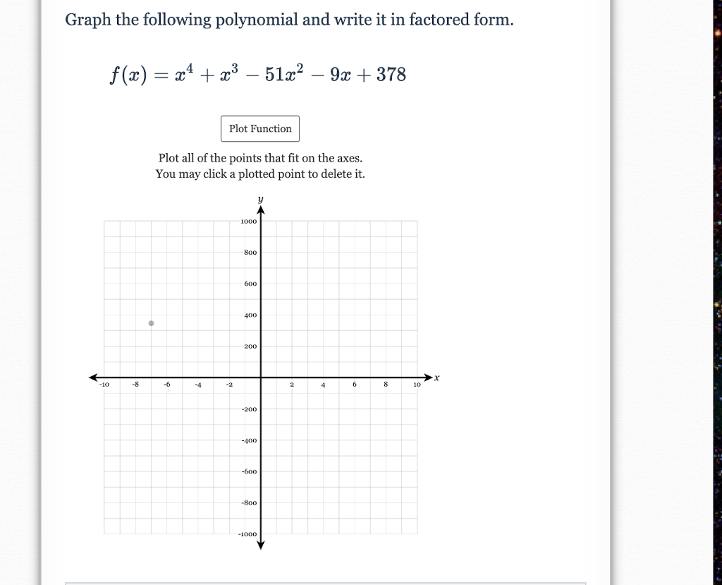 Solved Graph the following polynomial and write it in | Chegg.com