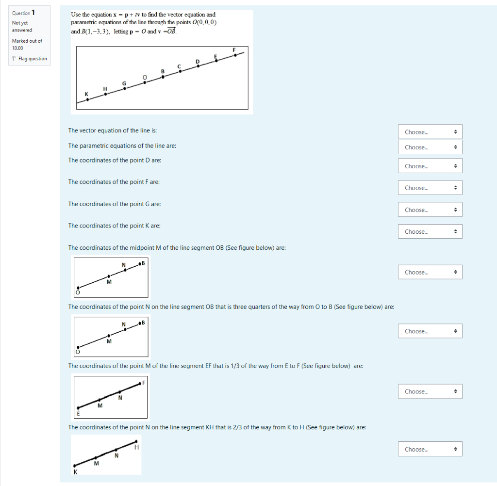 Solved Choose... Choose... (-3,9,-9) (-1,3,-3) | Chegg.com