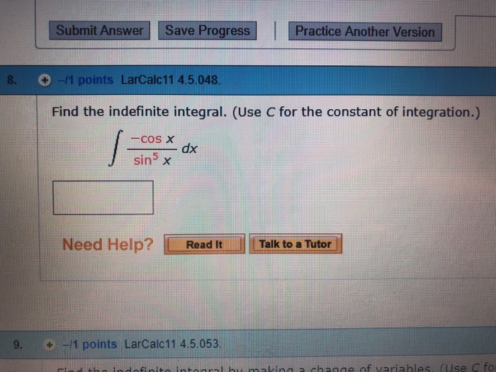 Solved Submit Answer Save Progress Practice Another Version | Chegg.com