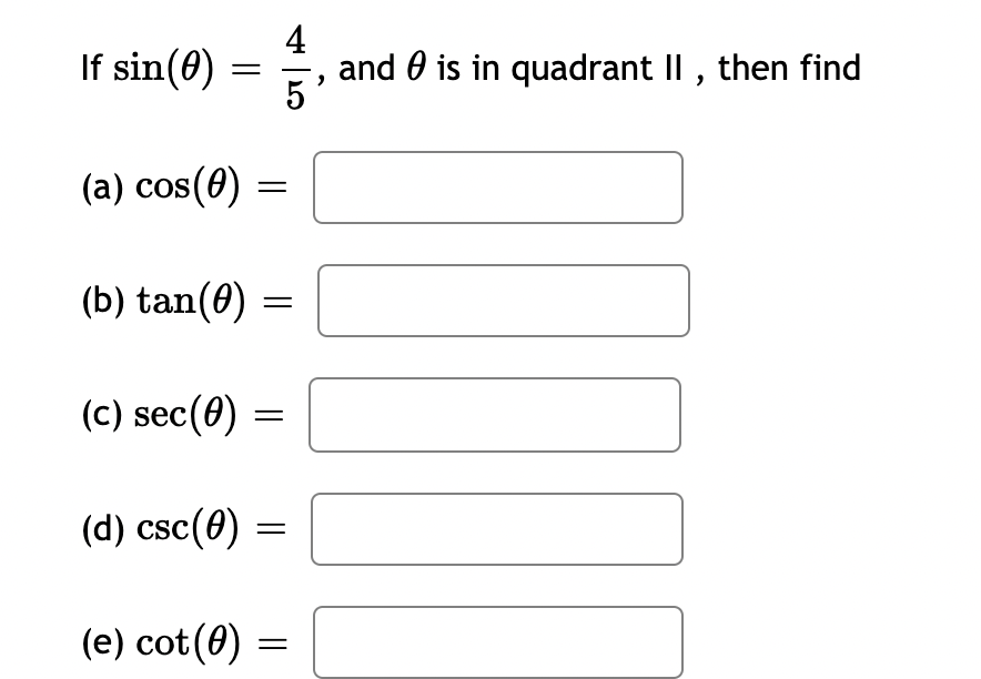 Solved 57 Without using a calculator, compute the sine and | Chegg.com