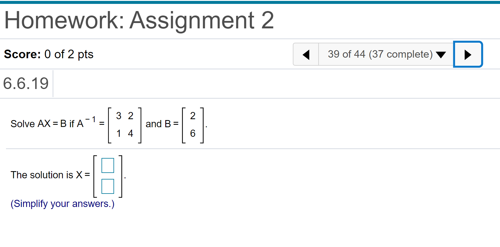 Solved Homework Assignment 2 Score 0 Of 2 Pts 39 Of 44 37