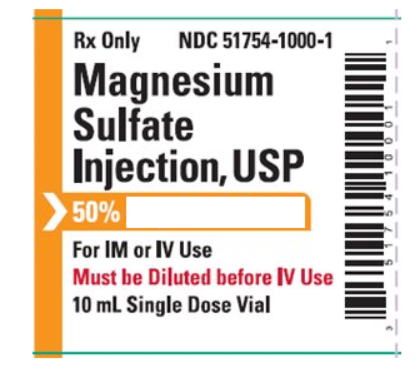 Solved Rx Only NDC 51754-1000-1 Magnesium Sulfate Injection, | Chegg.com
