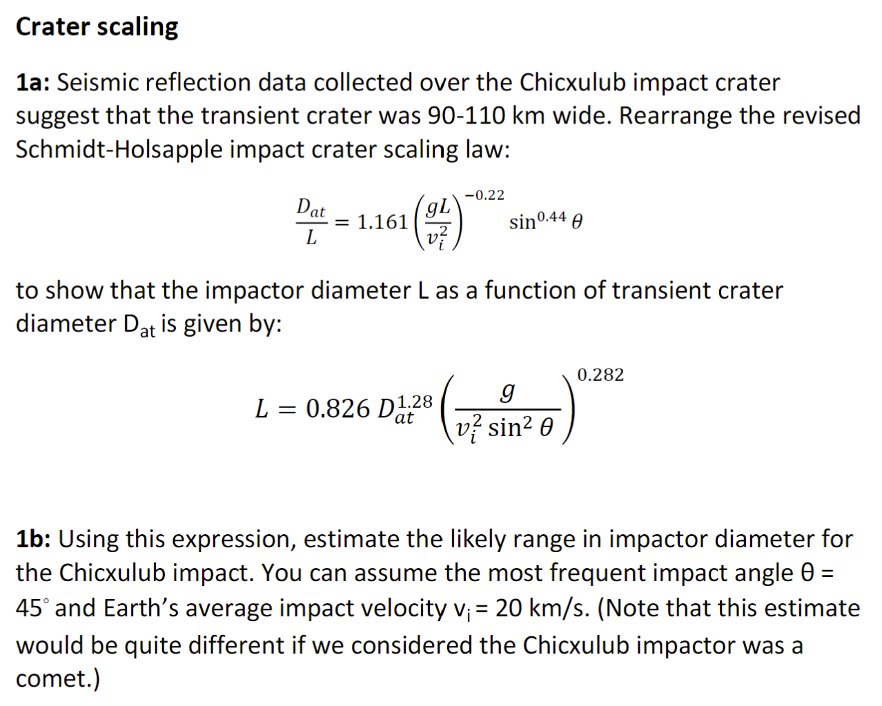 Solved 1a: Seismic reflection data collected over the | Chegg.com