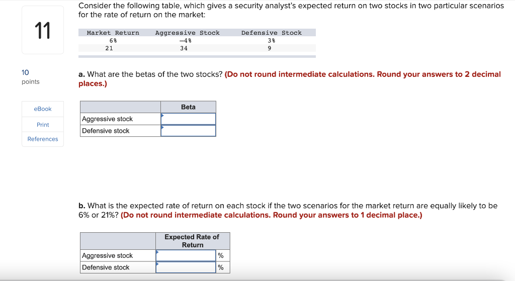 Solved Consider the following table, which gives a security | Chegg.com