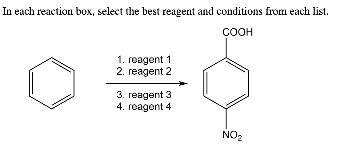 In each reaction box, select the best reagent and | Chegg.com