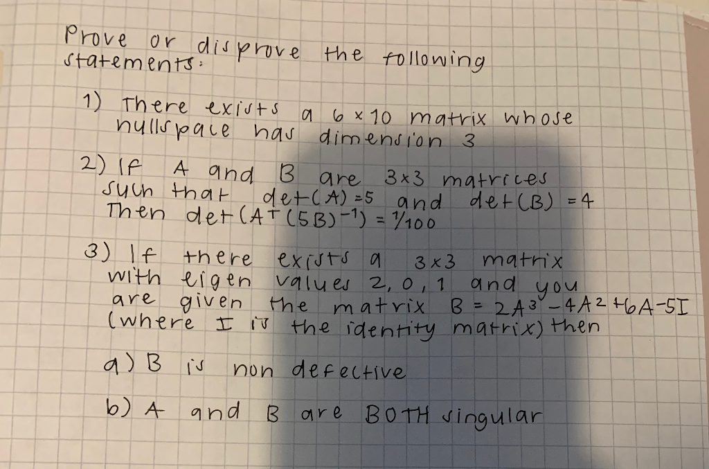 Solved Prove or disprove statements: the following 1) There | Chegg.com