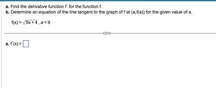 Solved a. Find the derivative function f for the function f. | Chegg.com