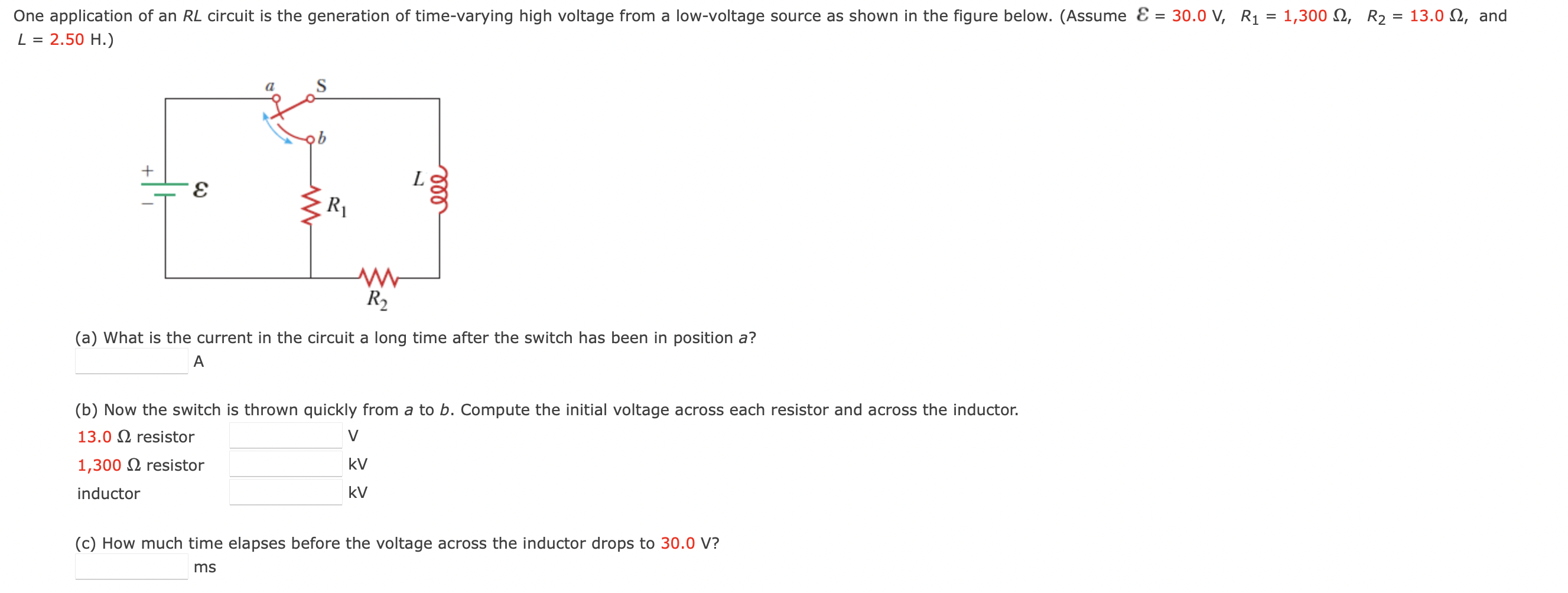 Solved = One application of an RL circuit is the generation | Chegg.com