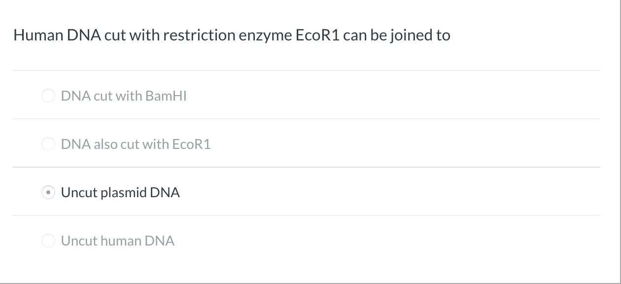Solved Human Dna Cut With Restriction Enzyme Ecor1 Can Be