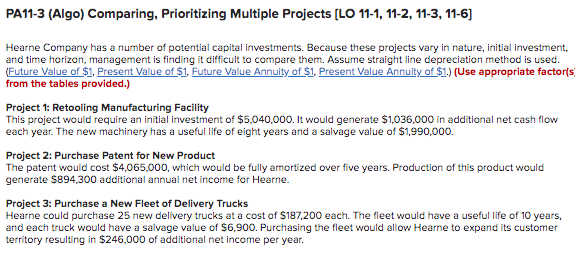 Solved PA11-3 (Algo) Comparing, Prioritizing Multiple | Chegg.com