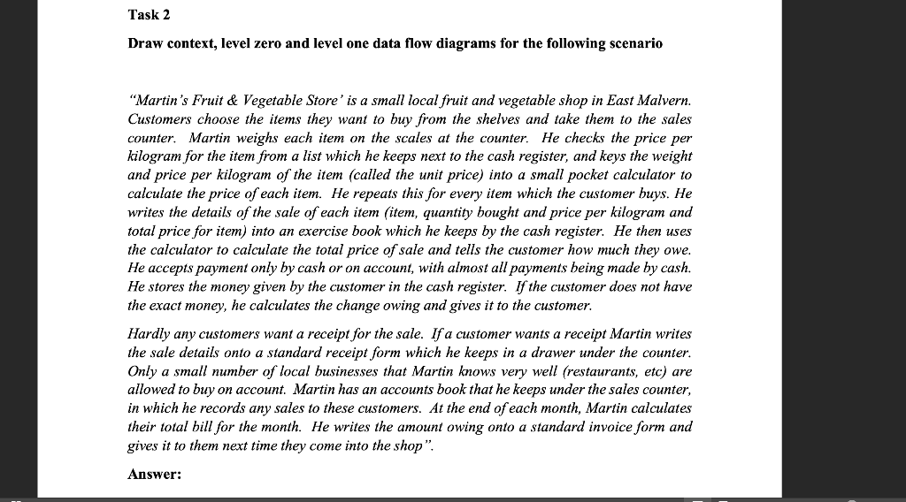 Draw context, level zero and level one data flow | Chegg.com
