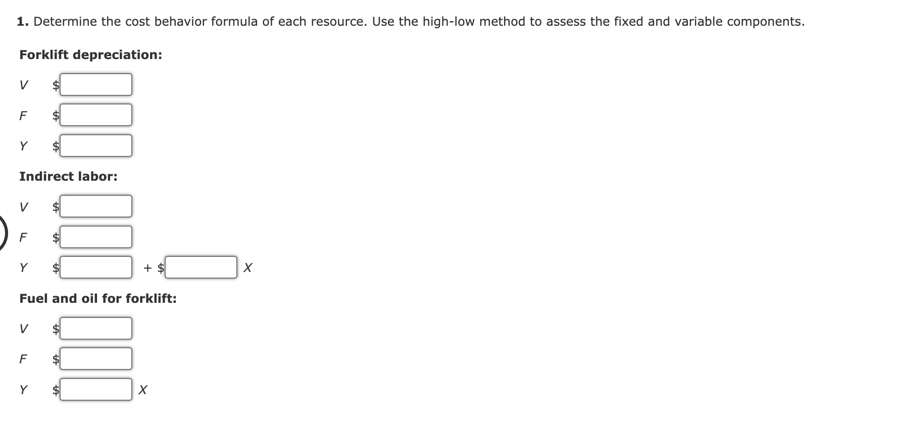 Solved High-Low Method, Cost Formulas The controller of the | Chegg.com