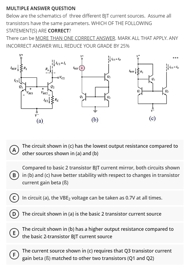 Solved MULTIPLE ANSWER QUESTION Below are the schematics of | Chegg.com