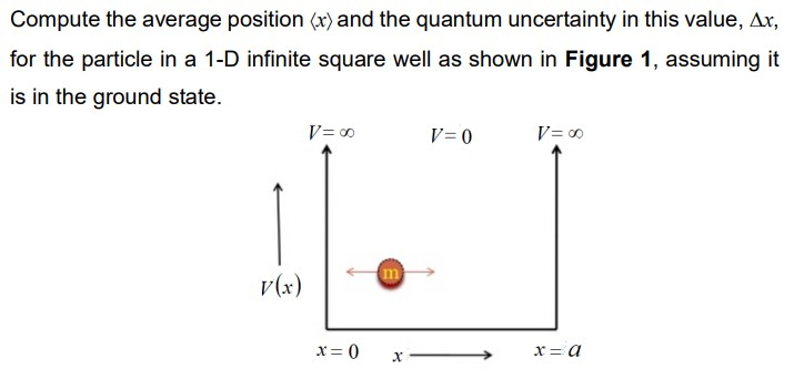 Solved Compute the average position (x) and the quantum | Chegg.com