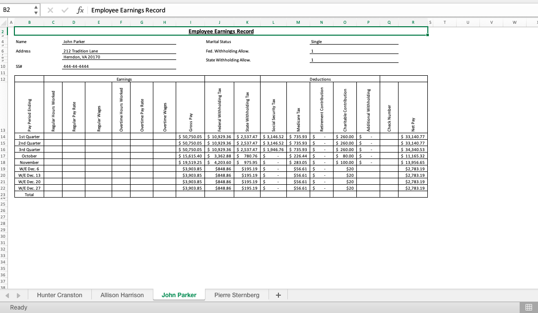 226 Payroll Accounting Chapter 7: Comprehensive | Chegg.com