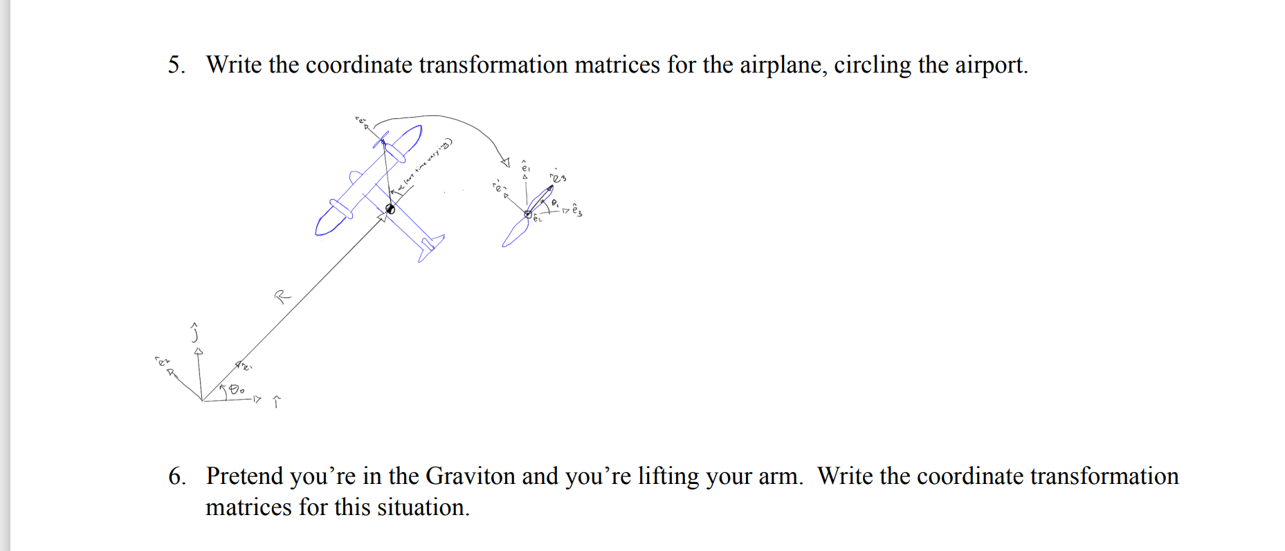 5. Write the coordinate transformation matrices for | Chegg.com