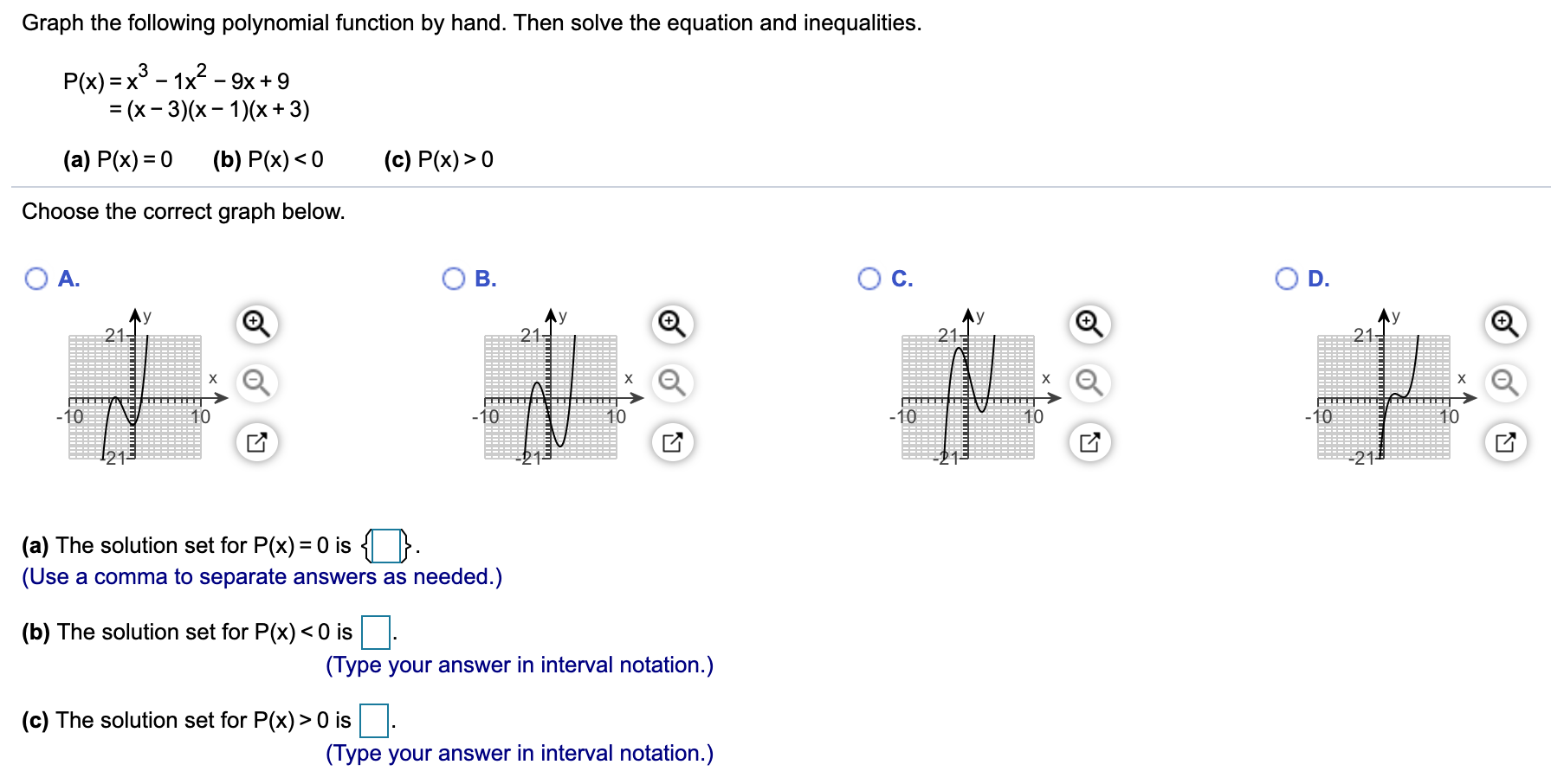 Solved Graph the following polynomial function by hand. Then | Chegg.com