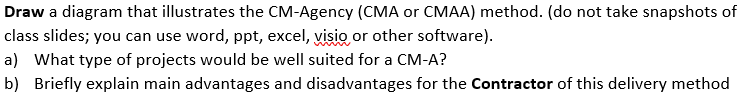 Solved Draw a diagram that illustrates the CM-Agency (CMA or | Chegg.com