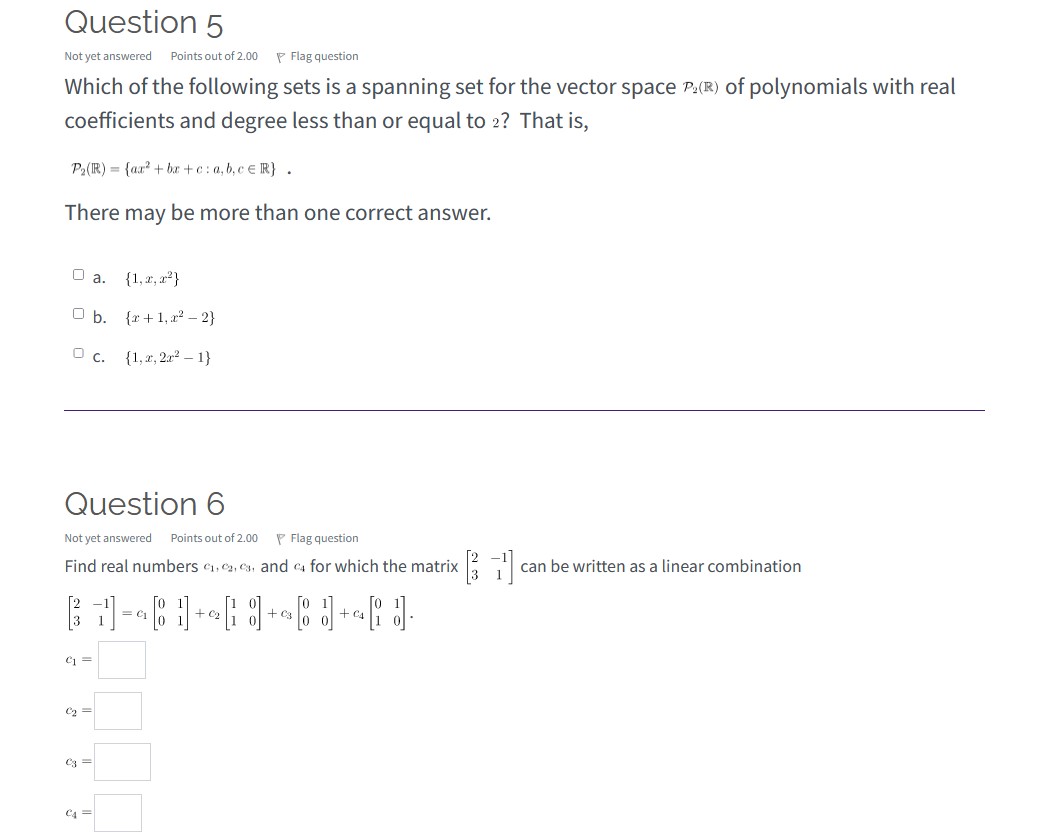 Solved Not yet answered Points out of 2.00 P Flag question | Chegg.com