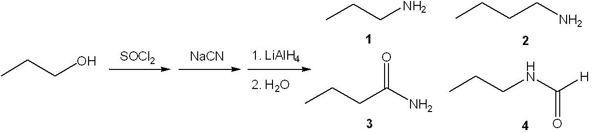 Solved NH2 "NH2 2 SOCI2 OH NaCN 1. LIAIH4 H 2. H20 NH2 3 4 | Chegg.com