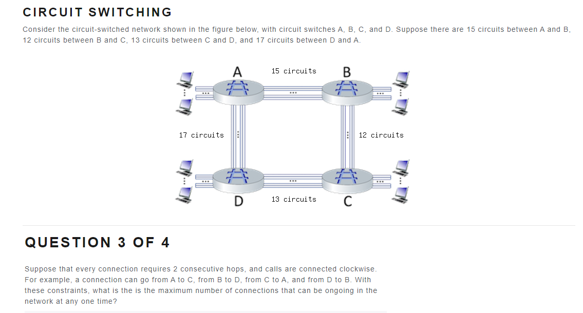 Solved 12 circuits between B and C, 13 circuits between C | Chegg.com