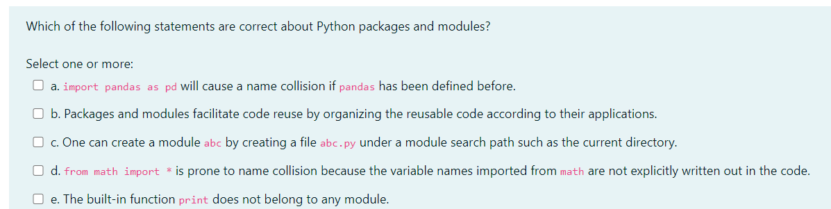 Solved Which of the following statements are correct about | Chegg.com