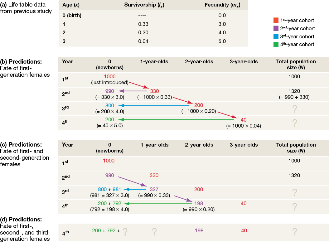 (a) Life table data from previous study Age (x) | Chegg.com