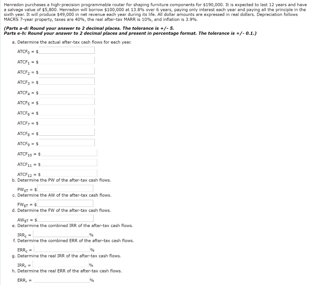 Henredon purchases a high-precision programmable | Chegg.com