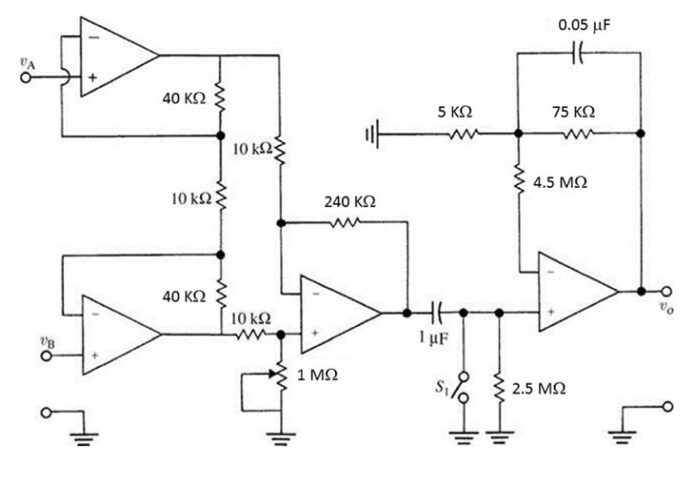 Solved Simulate the following ECG amplifier circuit in | Chegg.com