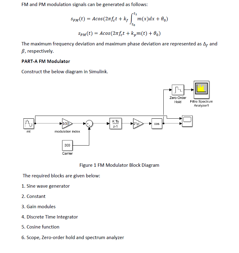 FM and PM modulation signals can be generated as | Chegg.com