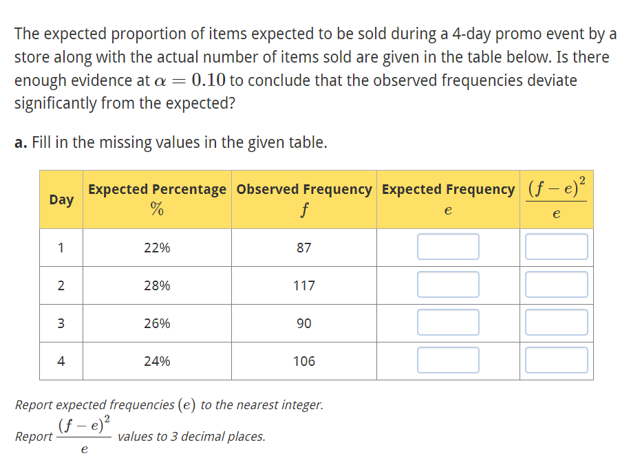 Solved The expected proportion of items expected to be sold | Chegg.com