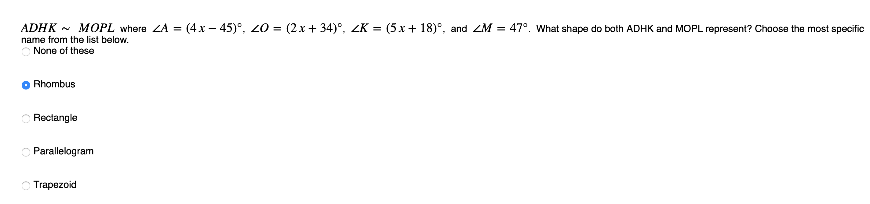 Solved ADHK∼MOPL ﻿where | Chegg.com